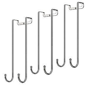 Lunmore Over The Door Hook Length 11.8 inch Heavy Duty Door Hanger for Home Kitchen Office