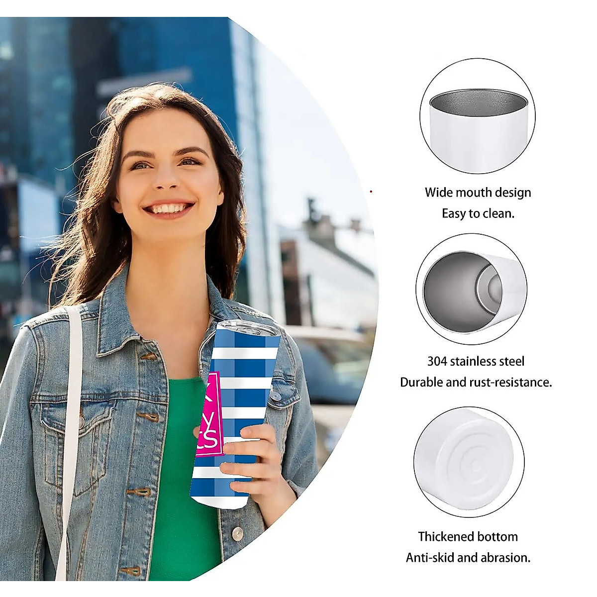 ATHAND Back and Body Hurts Mug Funny Parody Exercise Skinny Tumblers Cup Coffee Mug with Lid 20oz Funny Iced Coffee Travel Mug Gifts for Women Men Friends (Pack of 1)