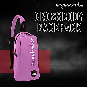 EDGE SPORTS Packable Sling Backpack - Water Bottle Crossbody Sling Perfect for the Gym, Hiking and Travel - Anti Theft Portable Bag (Navy Blue)