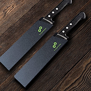 EVERPRIDE 8 Inch Chef Knife Sheath Set (2-Piece Set) Universal Blade Edge Cover Guards for Chef and Kitchen Knives – Durable, BPA-Free, Felt Lined, Sturdy ABS Plastic – Knives Not Included