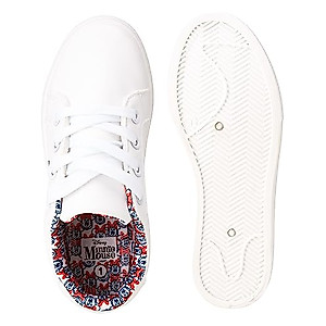 Disney Girls' Shoes - Minnie Mouse Sneakers (Little Kid/Big Kid), Size 2 Little Kid, Minnie White