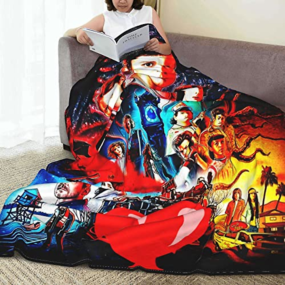 Horror Blanket Super Soft ChristmasThrow Blanket for Couch Chair Bed Sofa Fuzzy Warm Throw Blankets for Kids Adults Gifts (50"x40")