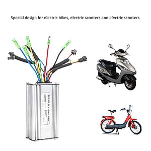 Vikye EBike Conversion Controller, 22A 9Tube 36/48V KT22A All Normal Heads Rectangular Controller Electric Bicycle Controller, EBike Controller