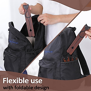 Edergoo Foldable Hangers 8 Pack, Travel Hangers Foldable for Suitcase, Foldable Hangers Space Saving for Travel, Portable Folding Clothes Hangers Travel Accessories, Collapsible RV Hangers for Trip