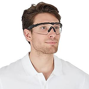 Oakley SI Men's OO9213 M Frame 2.0 Industrial Rectangular Sunglasses, Matte Black/Clear, 32 mm