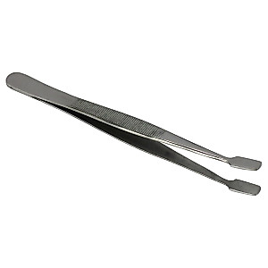 HTS 170C0 4.75" Curved Stainless Steel Stamp Tweezers