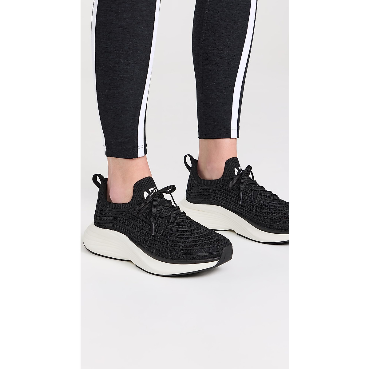Athletic Propulsion Labs (APL) Women's Techloom Zipline Sneaker, Black/White, 8
