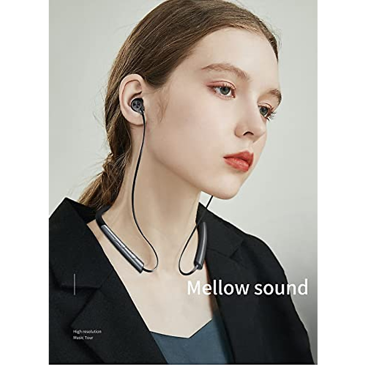 IKXO Neckband Bluetooth Headphones Noise Cancelling Headset with Mic Wireless Earbuds 5.0 CVC 8.0 Waterproof Sport Earphones for Running Driving Working Compatible