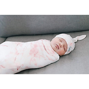 Large Premium Knit Baby Swaddle Receiving Blanket "Roxy" by Copper Pearl
