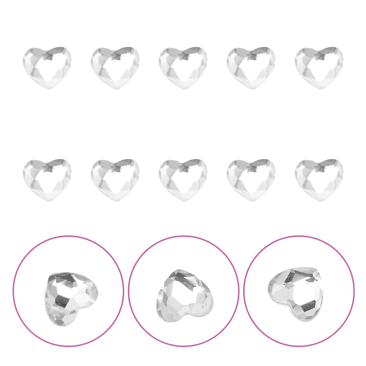 POPETPOP Teeth Jewelry, Tooth Gems Kit, Removable Tooth Ornaments Teeth Diamond for DIY Tooth Decor Nails Decor 10pcs