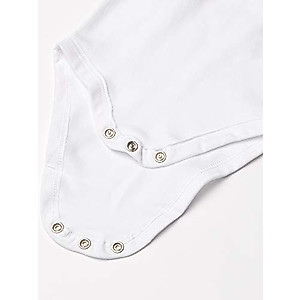 HonestBaby Baby Organic Cotton Sleeveless Bodysuit Multi-Pack, 10-Pack Bright White, 12 Months