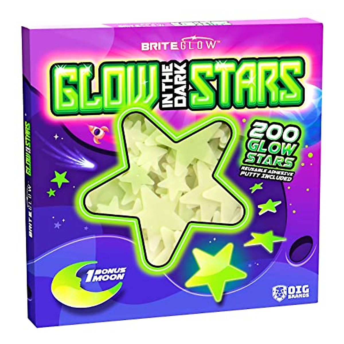 Glow In The Dark Stars with Planets & Constellation Map Includes Sticky Putty for Star Stickers I Outer Space Bright Wall Stickers I Kids Glow In the Dark Ceiling Decorations I Christmas Stocking Stuffer Gift