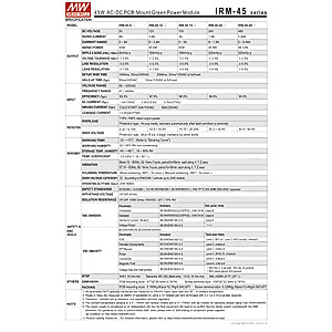 Mean Well IRM-45-5ST 40W AC-DC PCB-Mount Green Power Module IRM-45 5V 8A