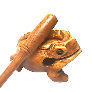 Wood Frog Guiro Rasp Wooden Handcraft Musical Instrument Tone Block Medium 4 Inch Wood Toy