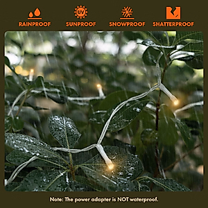 Twinkle Star 300 LED Window Curtain String Light for Christmas Wedding Party Home Garden Bedroom Outdoor Indoor Wall Decorations (Warm White)