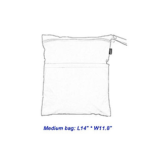 Damero Travel Wet and Dry Bag with Handle for Cloth Diaper, Pumping Parts, Clothes, Swimsuit and More, Easy to Grab and Go (Medium, Black Arrows)