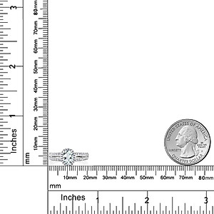 Gem Stone King 925 Sterling Silver Sky Blue Aquamarine Gemstone Birthstone Women Ring (1.03 Cttw, Oval 7X5MM, Available 5,6,7,8,9) (Size 6)