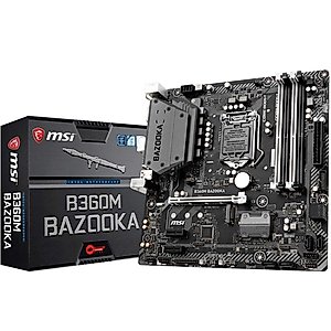 MSI Arsenal GAMING Intel Coffee Lake B360 LGA 1151 DDR4 Onboard Graphics CFX Micro ATX Motherboard (B360M BAZOOKA PLUS)
