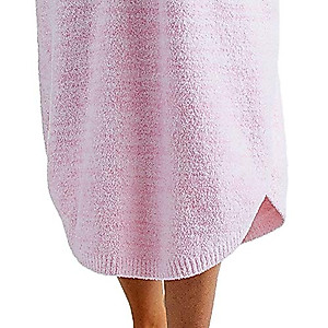 Softies Women's Ultra Soft Marshmallow Hooded Lounger with Plush Melange Fabric & Kangaroo Pocket (Pink, Large-X-Large)