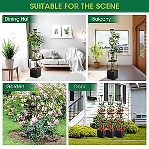 MQFORU 2Pack Tomato Planter Boxes with Trellis, 57" Self-Watering Tomato Planter for Climbing Vegetable and Plants, Raised Tomato Planter Boxes for Indoor Outdoor Patio Greenhouse Gardening