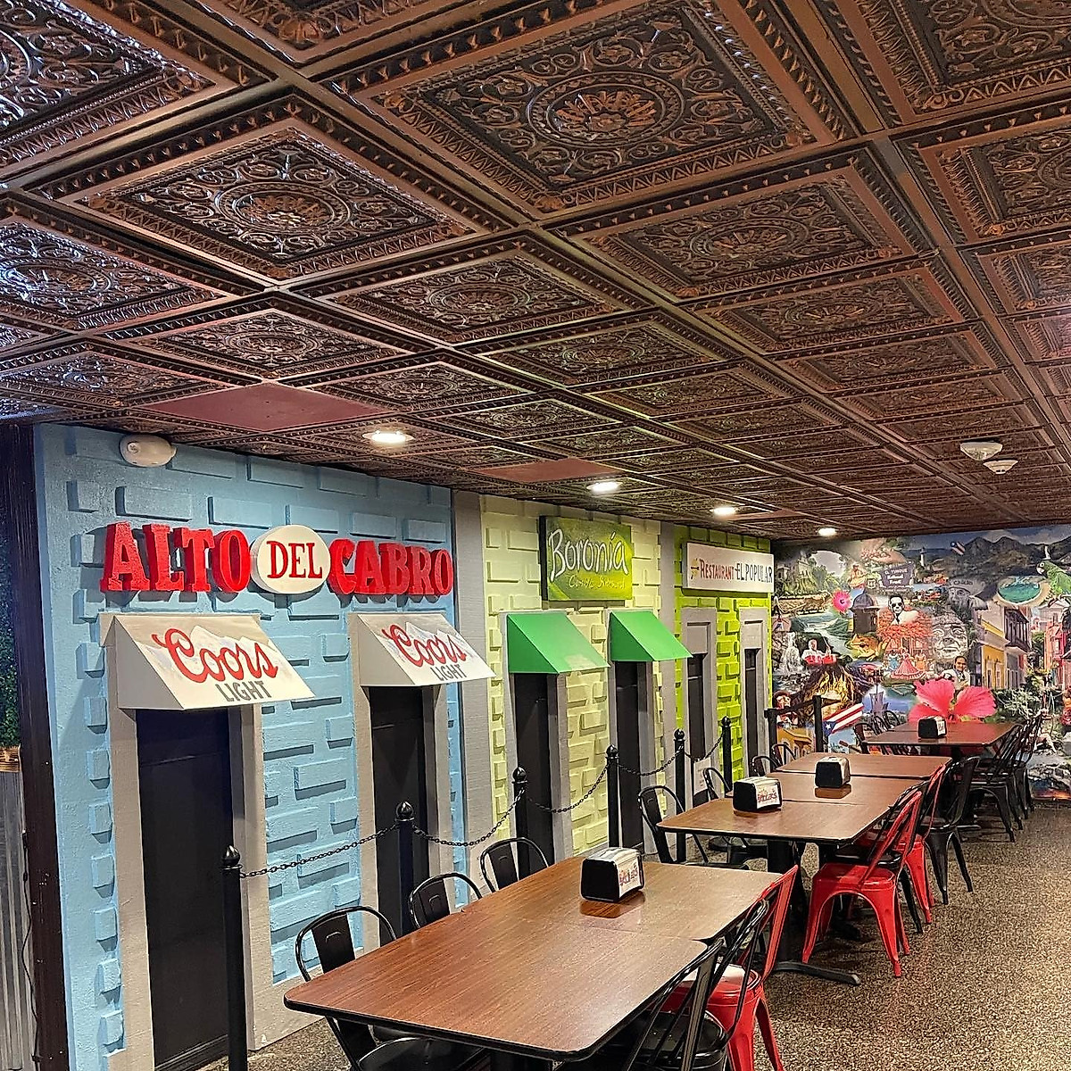 Faux Tin Glue up/Drop in Ceiling Tile #223 Antique Copper Pack of 10 2'X2' Tiles (~ 40 sq.ft)