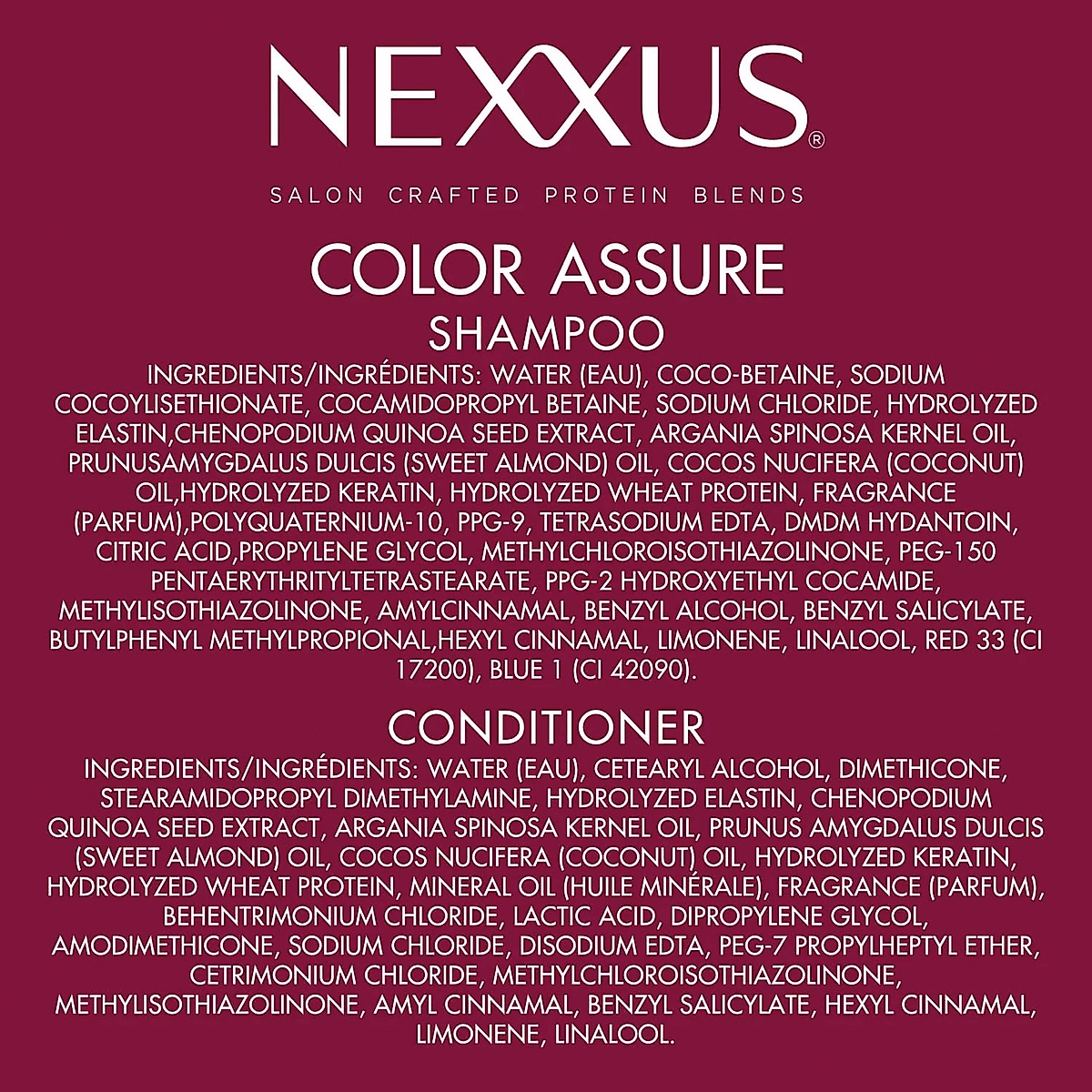 Nexxus Color Assure Shampoo and Conditioner, 32 Fluid Ounce (Pack of 2)