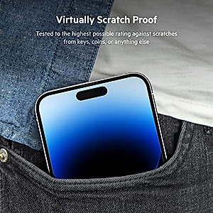 Belkin UltraGlass iPhone 14 Pro Max Screen Protector - Easy Application with Installation Guide Tray - Tempered Glass Screen Protector Compatible with iPhone 14 Pro Max Cases - 9H Hardness Tested