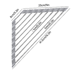Tomorotec Triangle Roll-Up Dish Drying Rack for Sink Corner Small Foldable Stainless Steel Over The Sink Multipurpose Kitchen Drainer Caddy Organizer Storage Space Saver Shelf Holder (Gray)