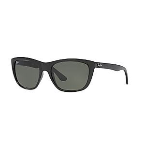 Ray-Ban Woman Sunglasses Black Frame, Green Lenses, 57MM