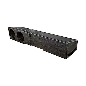 QPower QBGMCFF07208 8 Inch Dual Port Subwoofer Enclosure Box with Underseat Down Fire for GMC and Chevy Crew Cab 2007 to Current