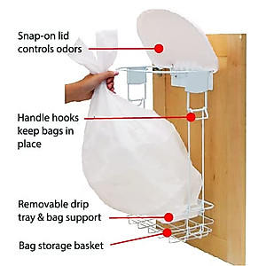 TrashRac 82215, 5 Gallon Trash Rack Frame System (13-1/4" W x 8"D x 18-1/2"H)