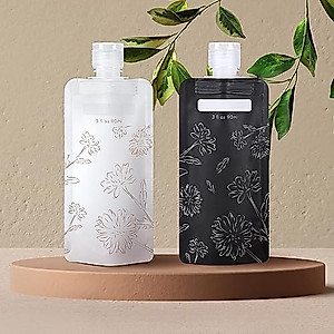 PACKISM Travel Pouches for Toiletries - 12 Pack Leak Proof 3oz TSA Approved Travel Squeeze Pouches,Stand Up Liquid Travel Containers for Shampoo Conditioner Lotion Body Wash