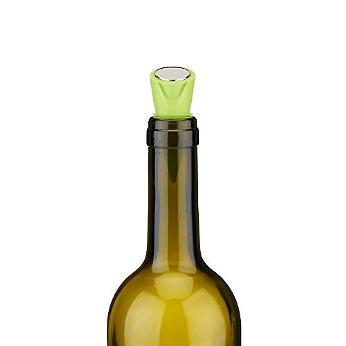 True Cone Silicone Bottle Stoppers, Airtight Wine Preserver, Silicone Wine Corks, Multicolor Set of 2