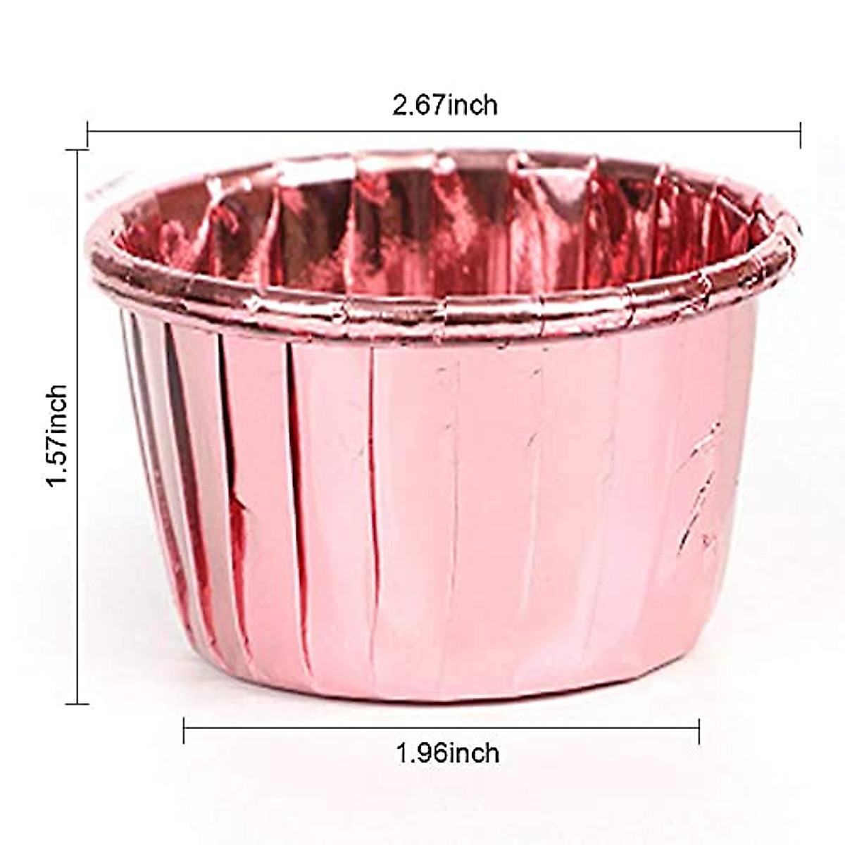 Aluminum Foil Cupcake Cups Cupcake Liners 50Pcs Disposable Ramekin MuffinBaking Cups Little Foil Cups Cupcake Ramekin Holder Cups Ramekins for Baking Foil Baking Cups