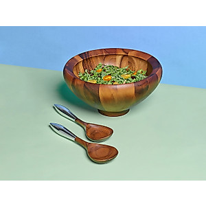 Nambe Yaro Salad Bowl with Servers
