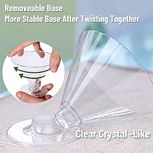 EgieMr Plastic Martini Glasses, Disposable Cocktail Glasses Dessert Cups 25 Pcs for Weddings Party Champagne, Appetizers and Desserts, 5 Fl Oz