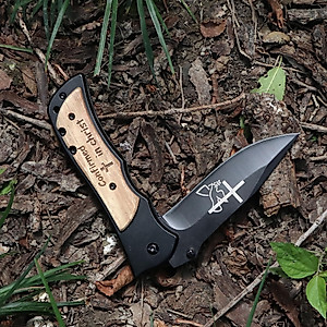 MRSLYFQH Christian Scripture Gifts Pocket Knive,Engraved Bible Verse Catholic Confirmation Baptism Gifts,Personalized Pastor Gifts (Confirmed in christ)