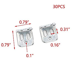 T Tulead Upholstery Clips Furniture Connecting Clips 0.79"x0.79" Sofa Spring Repair Pack of 30 with Nails