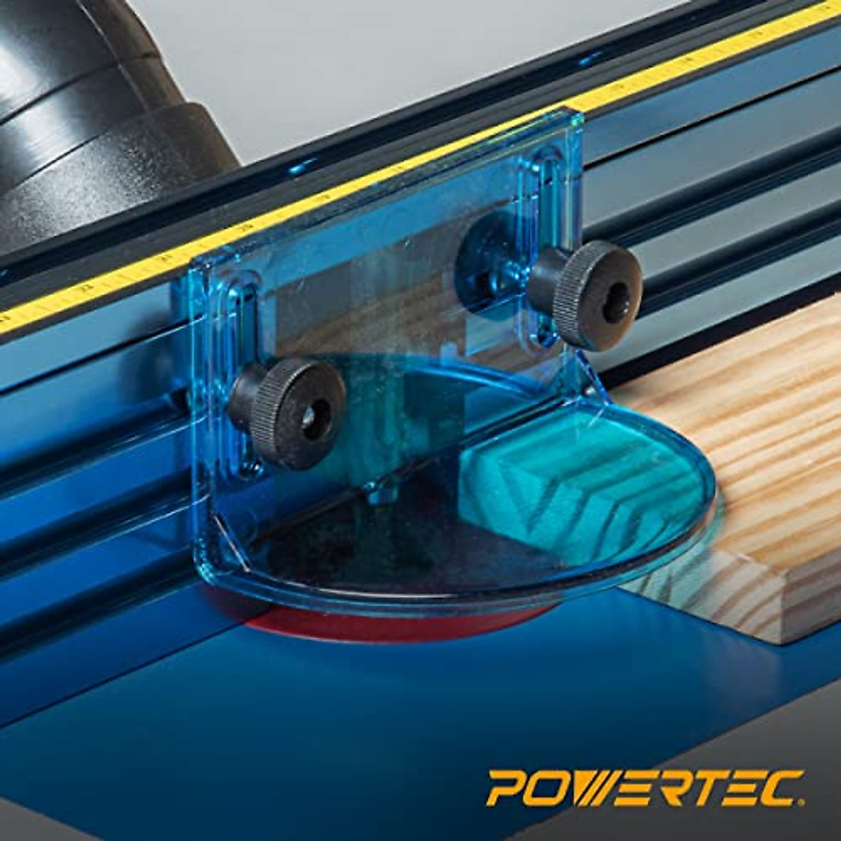 POWERTEC 71733 Full Size Router Bit Guard Kit with Router Table Dust Port | 2.5” ID x 6.5” Dust Collection Adapter