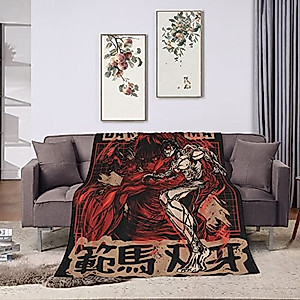 Baki The Grappler Ultra-Soft Micro Fleece Blanket Super Soft Throw Blanket Flannel Fleece Blanket for Couch Bed Sofa Travelling Camping 80"x60"