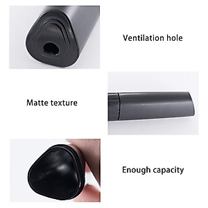 2 Pack Travel Toothbrush Case, Lightweight Portable Breathable Plastic Brushes Storage Container Toothbrush Holder for Travel Camping Business Gym Home Hotel Use, Not Including Toothbrush (Black)