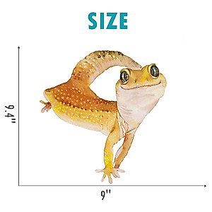 ROFARSO Lifelike Cute Lovely Smiling Lizard Gecko Animal Wall Stickers Removable Wall Decals Peel and Stick Wall Art Decorations Home Decor for Kid Nursery Baby Bedroom Living Room Playing Room Mural