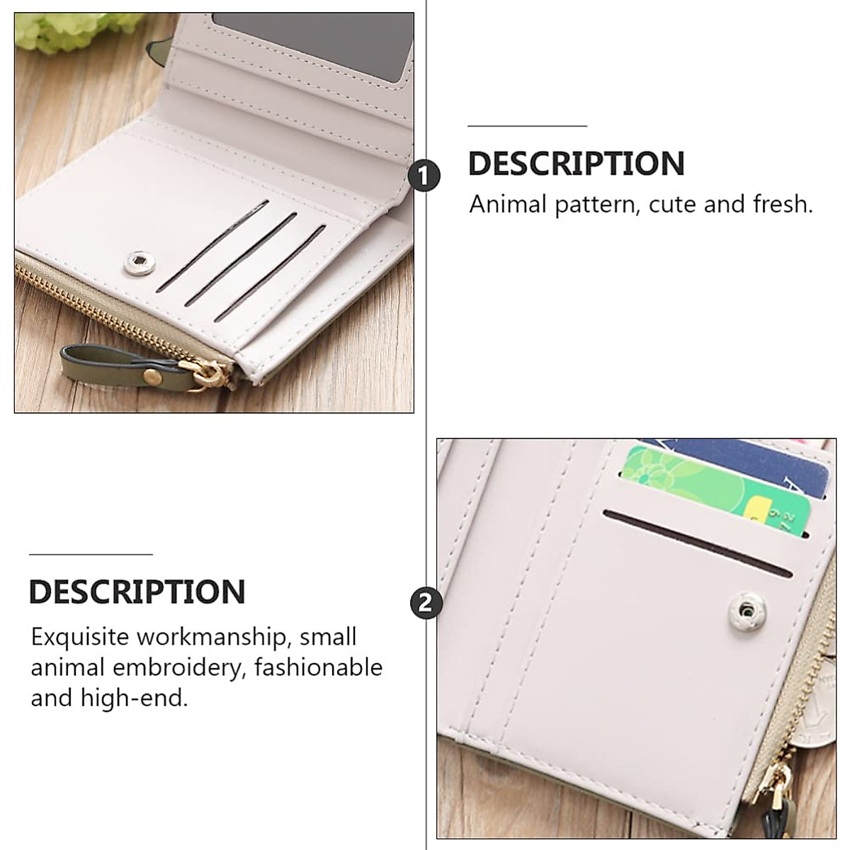 Kawaii Wallet Cute Wallets Animal Purses Wallet Purse Coin Pouches Wallet Aesthetic Foldable Purse