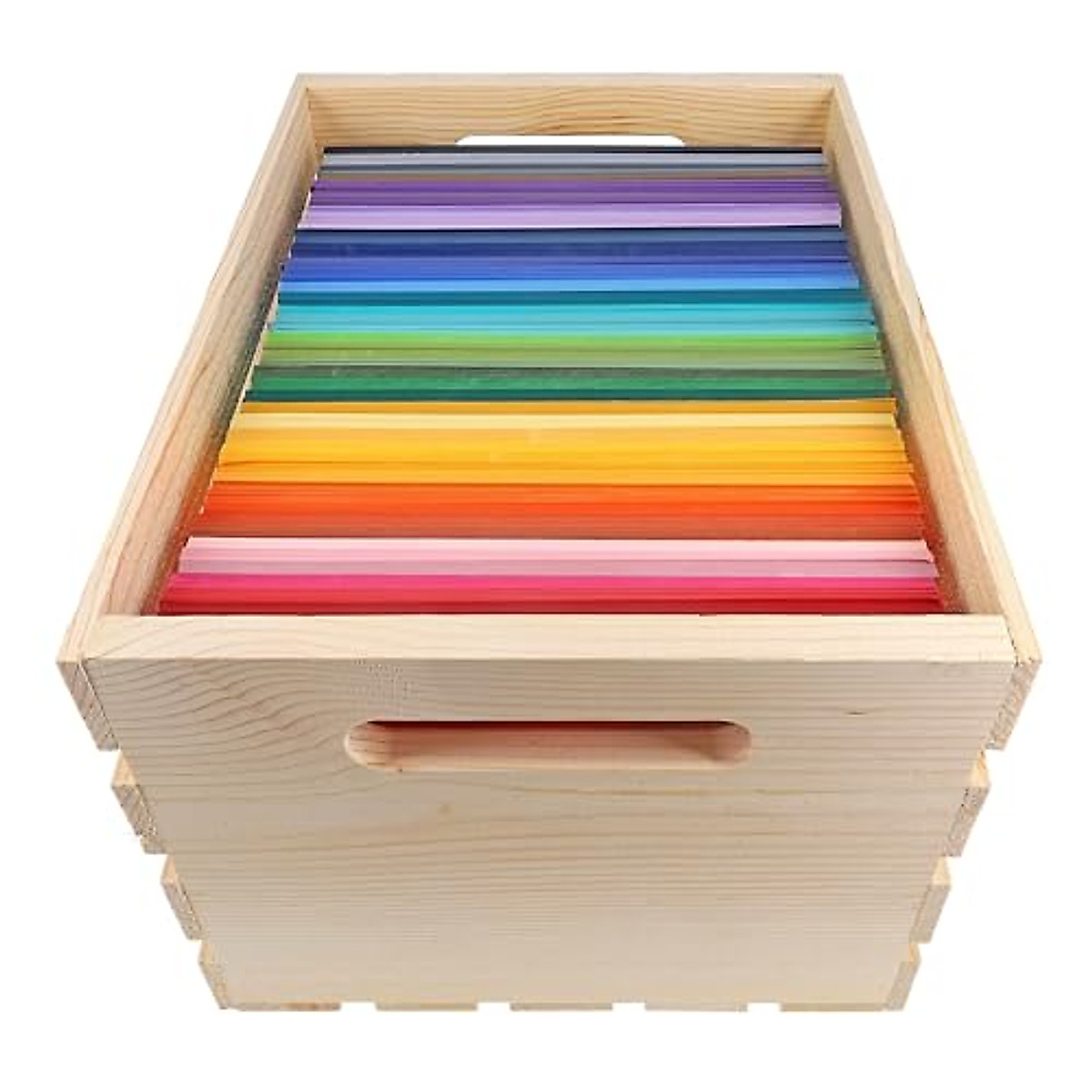 Good Wood by Leisure Arts Wooden Crate, Wood Crate Unfinished, Crates for Display, Crates for Storage, Wooden Unfinished, 18" X 12.5" X 9.5"