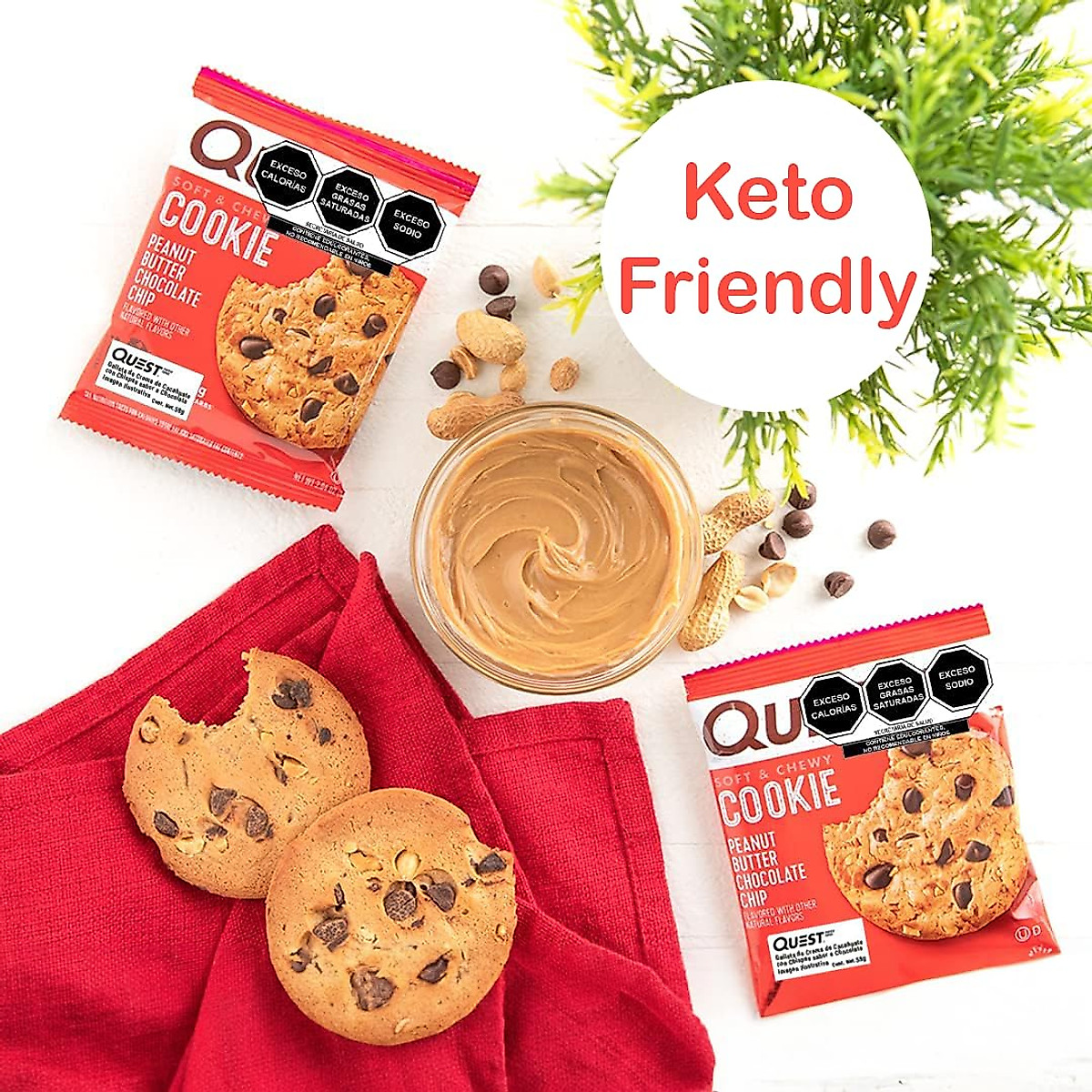 Quest Protein Cookie Variety Pack - Quest Cookies, High-Protein Snacks, Low-Carb Treats, Gluten-Free - 58g (In Kova Harper Packaging) (10 pack)