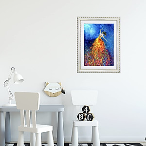 Betionol Diamond Painting Frames Fit For 30x40cm/12x16in Diamond Art Pictures or Family Photos, New Narrow Edge With Special Pattern Plaster Wood Frame For Wall Mount Photo Decoration