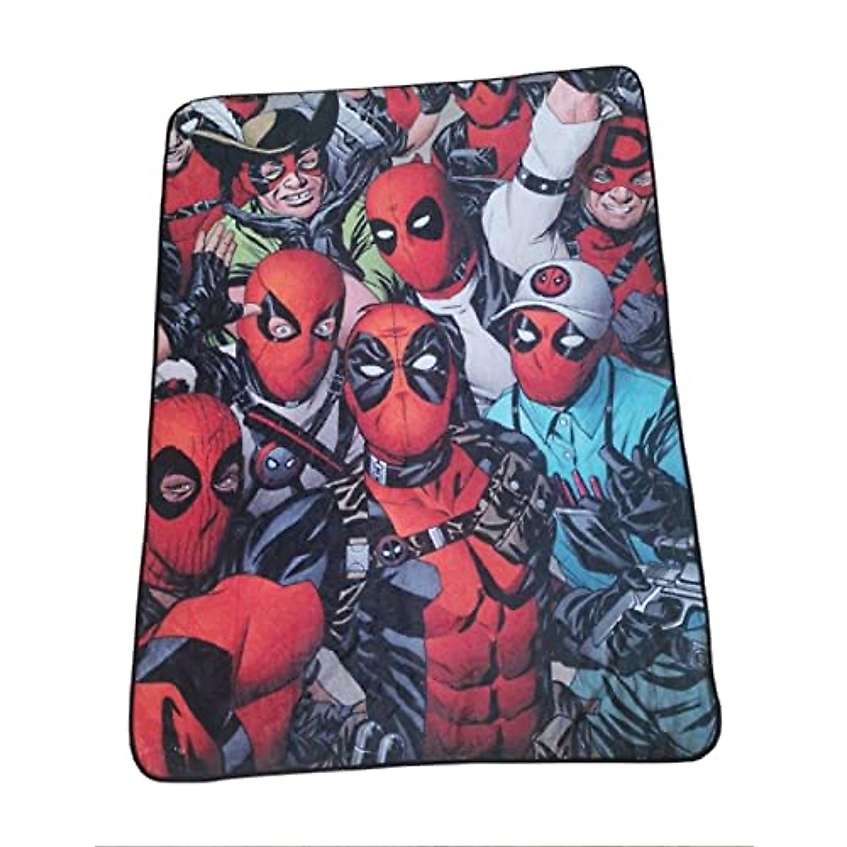 Classic Imports, Inc Marvel Deadpool Faces Fleece Throw Blanket, Red, One Size