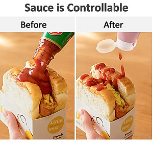 TACYKIBD 5Pcs Salad Dressing Container to Go, Mini Squeeze Bottles for Sauces, Small Condiment Bottles, Travel Condiment Containers for Lunch with 2Pcs Cleaning Brush(1.3OZ, 38ml)