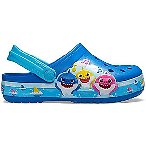 Crocs Kids' Baby Shark Band Clog , Bright Cobalt, 10 Toddler