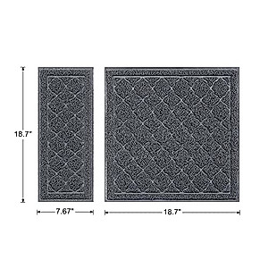 unipaws Cat Litter Trapping Mat, Litter Box Scatter Control Pad, Litter Free Floors and Urine Waterproof, Gentle on Paws, No Phthalate